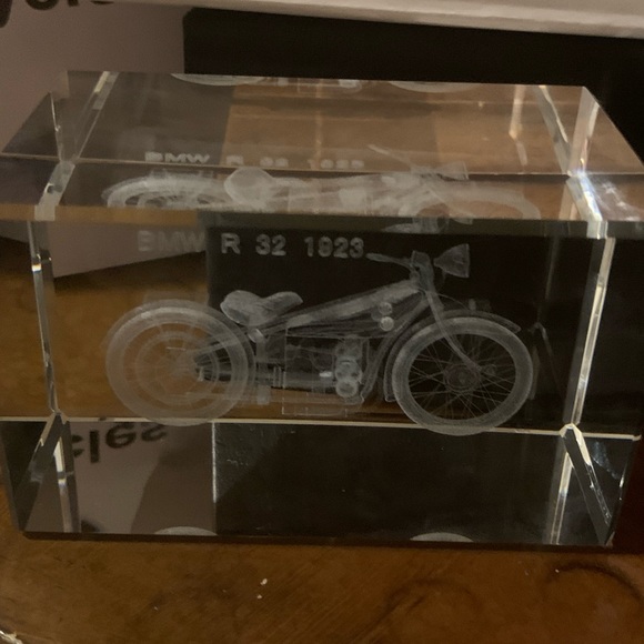 BMW | Accents | Bmw Motorcycle Racing Gift Set Glass Paperweight | Poshmark